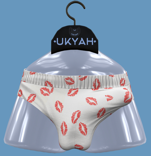 Second Life Marketplace - ~UKYAH~ Lalo Briefs (17 - Kisses Print 2)